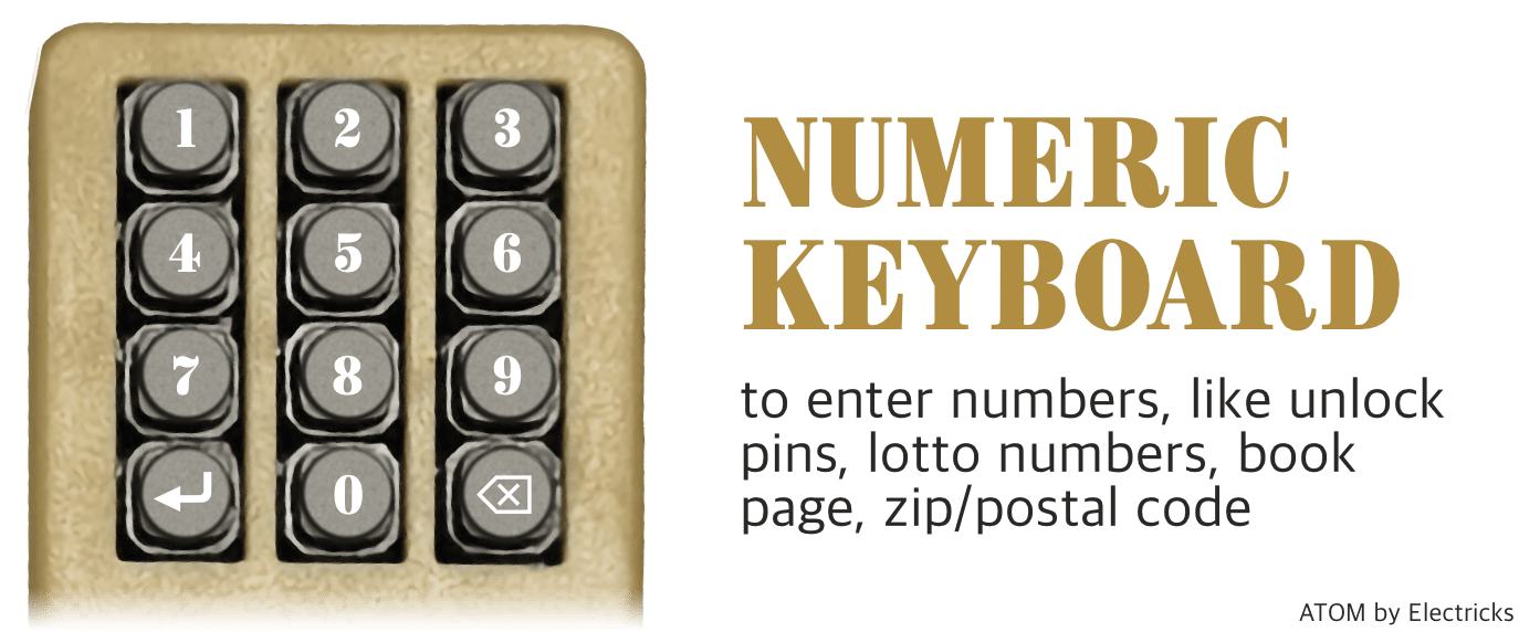 Numeric Keyboard • Atom / Atom 2 Smart Remote • Electricks Magic Shop Numeric Keyboard • Atom / Atom 2 Smart Remote • Electricks Magic Shop